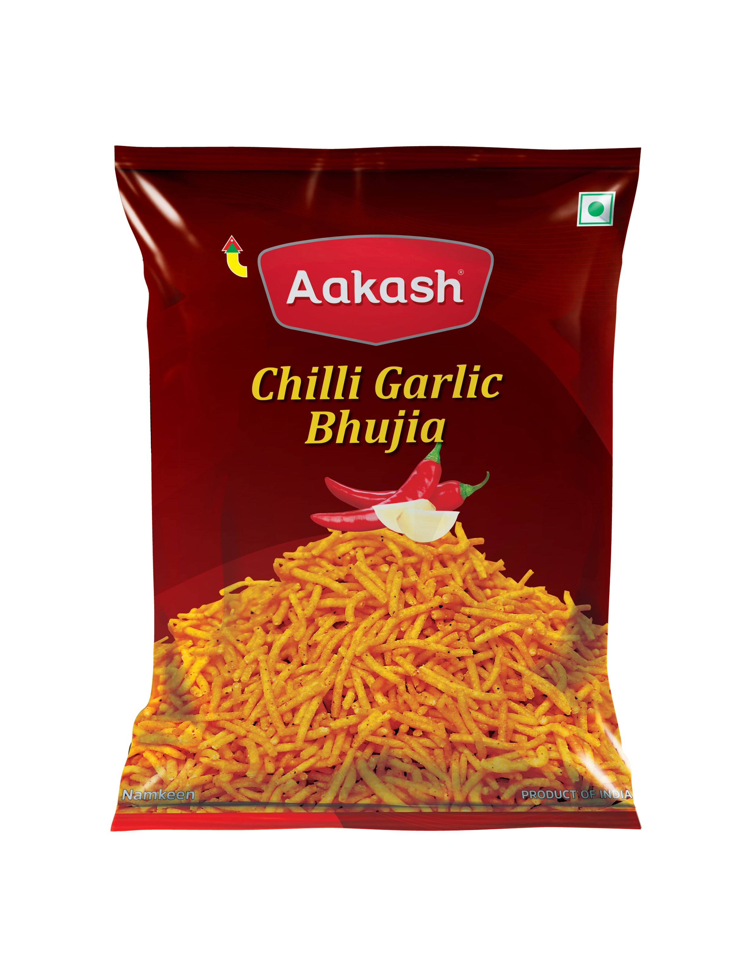 Chilli Garlic Bhujia – Aakash Namkeen